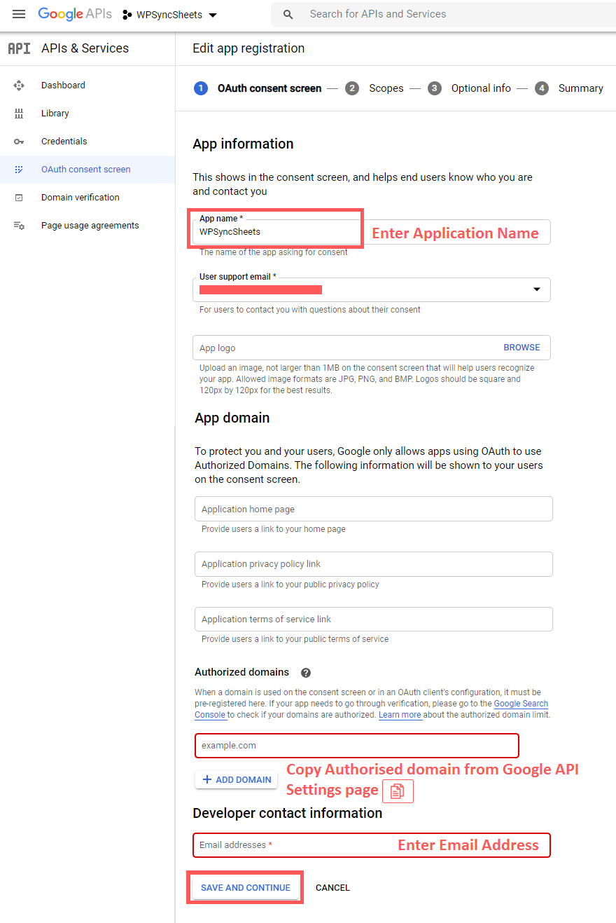 Google Sheets API Settings – WPSyncSheets Documentations Website